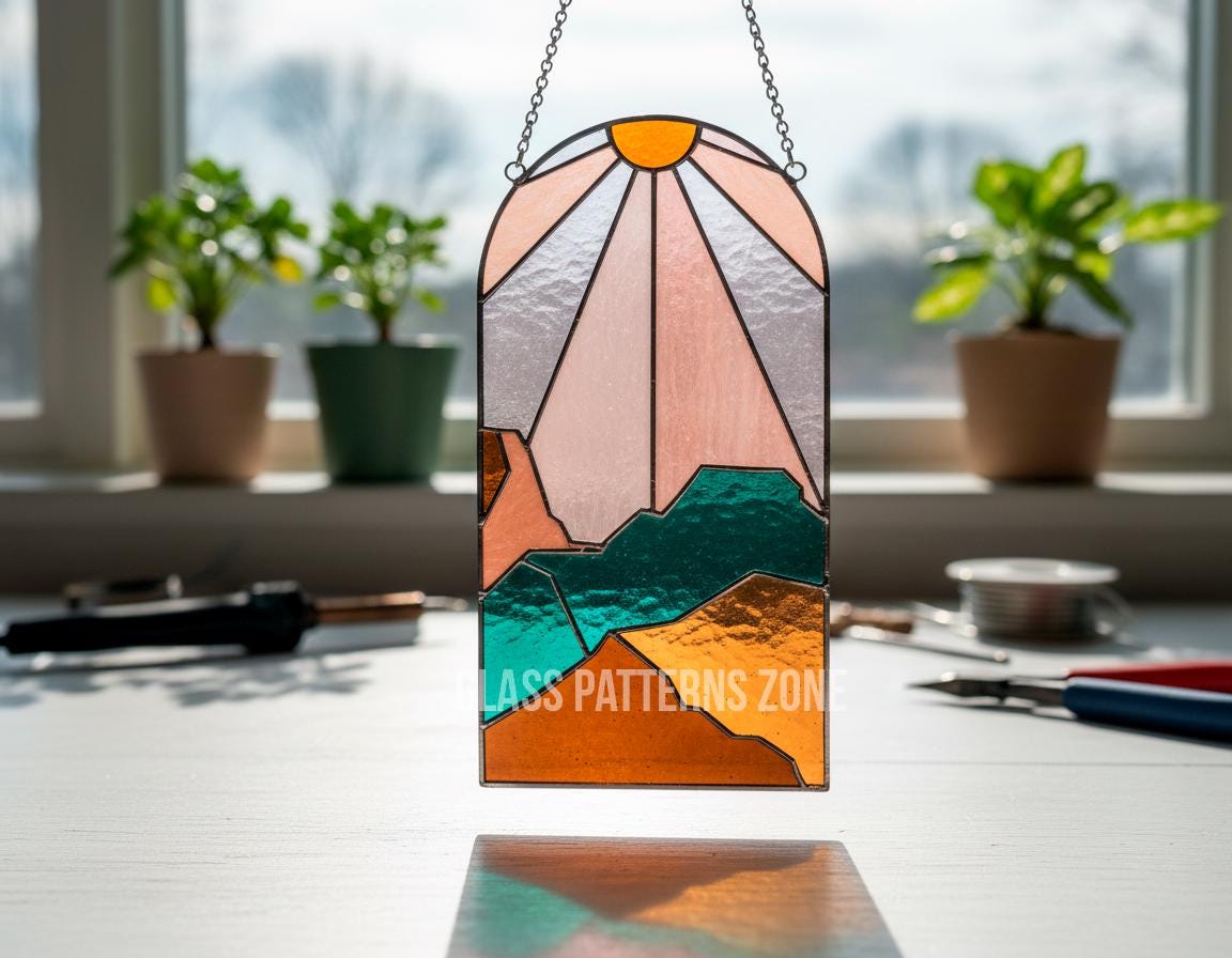 Landscape Stained Glass Pattern Bundle: Beginner DIY (PDF Patterns) - Etsy