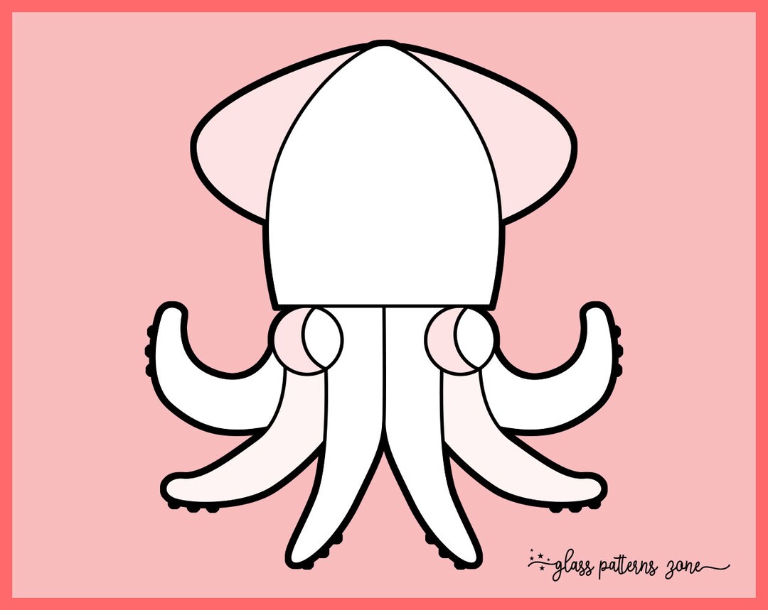 SQUID, Stained Glass Pattern, Stained Glass Patterns, DIY Stained Glass ...