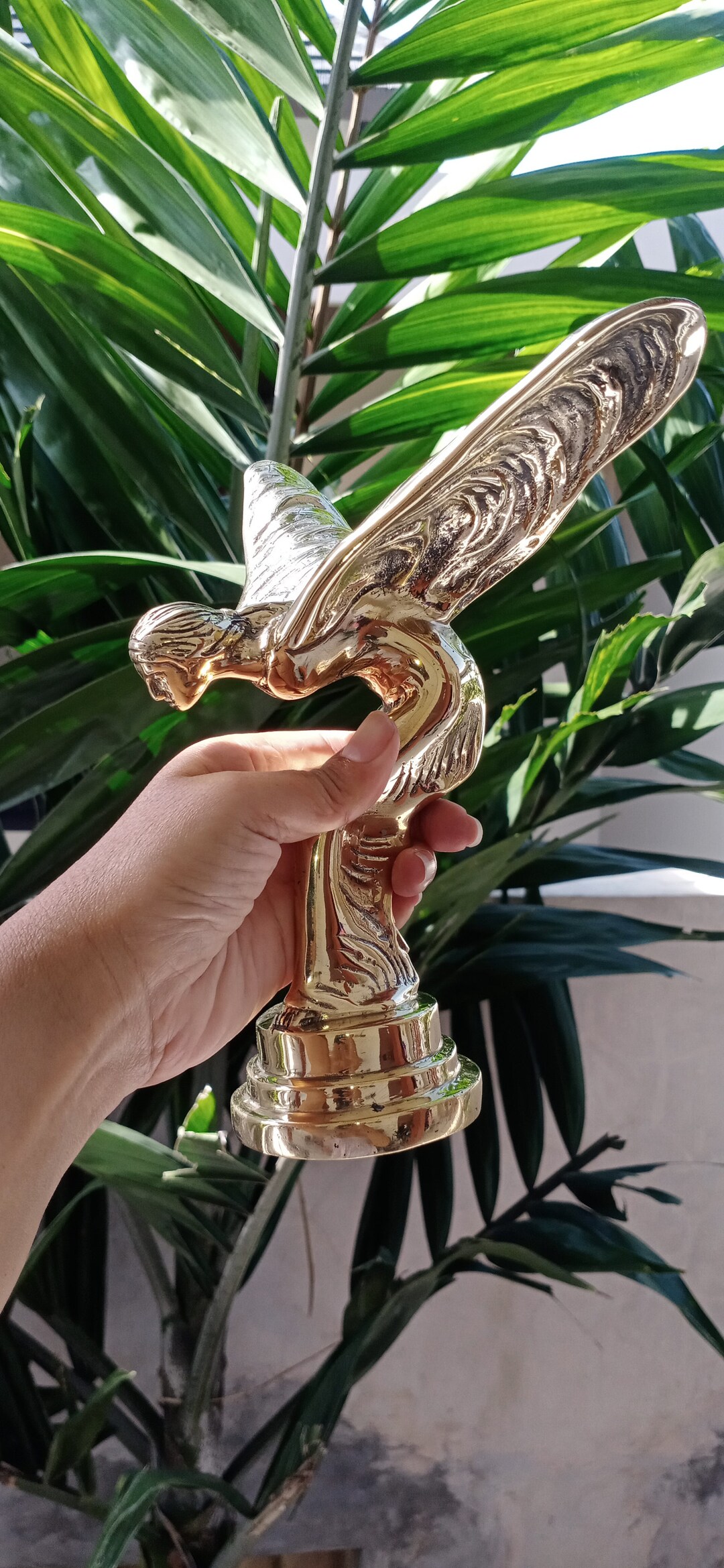 Ethnic Large Brass Rolls Royce Statue Flying Lady High 21cm Available ...