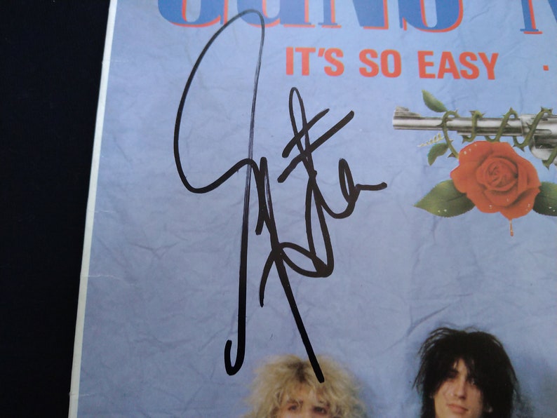Guns N Roses Signed 12 Vinyl by Steven Adler & Slash Authentic Original ...