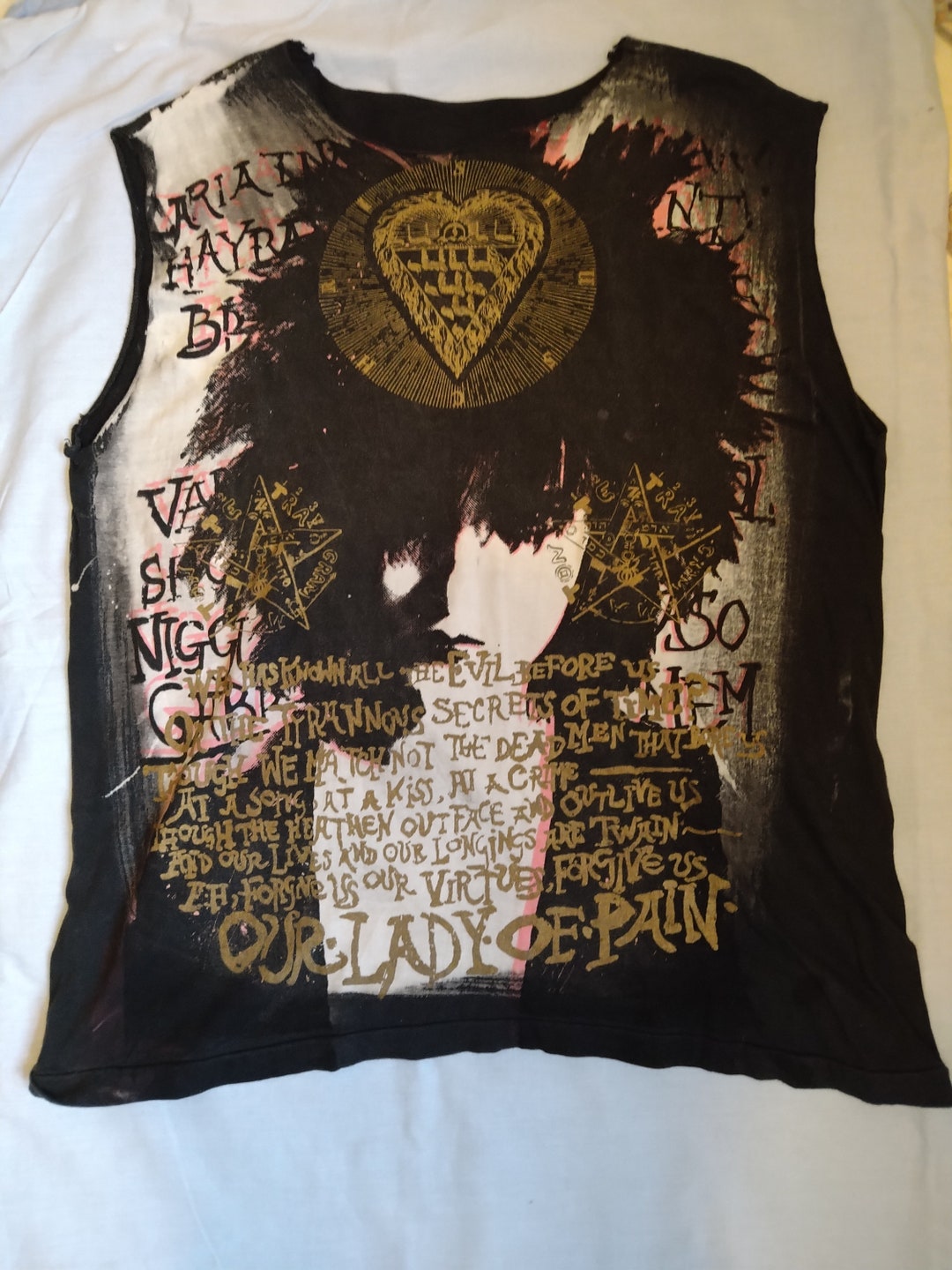 Original Rare Vintage Siouxsie Sioux Our Lady of Pain Sleeveless Shirt ...