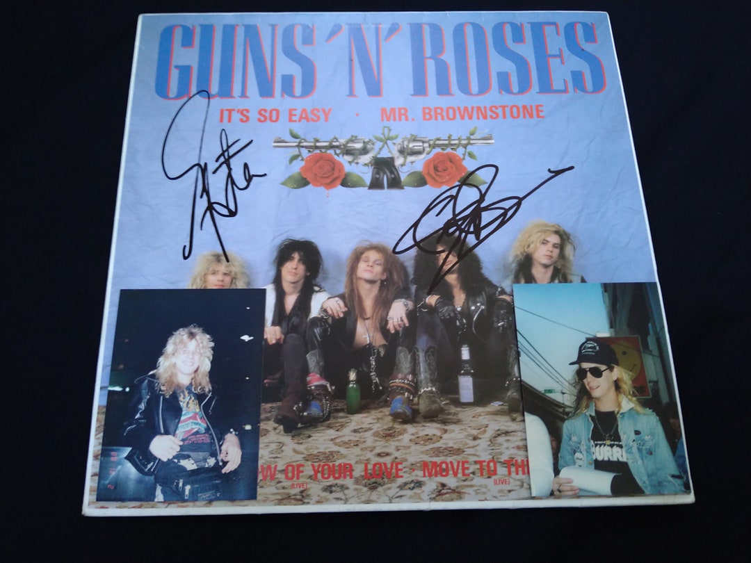 Guns N Roses Signed 12 Vinyl by Steven Adler & Slash Authentic Original ...