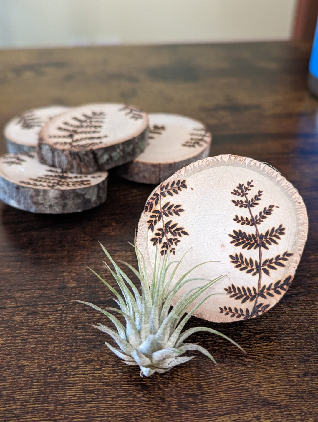 Natural Cottagecore Wood Magnet - Botanical Wildflower Floral Mushroom ...