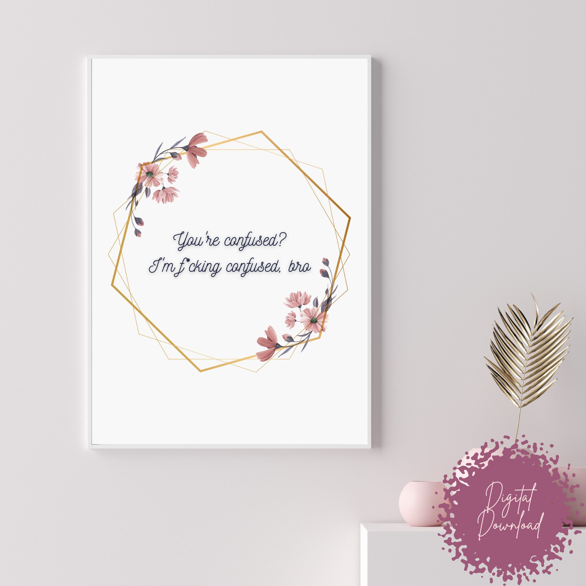 Funny Wall Art - Tiktok Decor - Meme Wall Art - Meme Decor - Meme ...