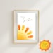 Summer Baby Footprint Art - Sunshine Baby Feet Keepsake - DIY Baby Foot ...