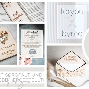 Lesezeichen aus Holz mit Lederband Beste Mama, Oma Geburtstag oder ...