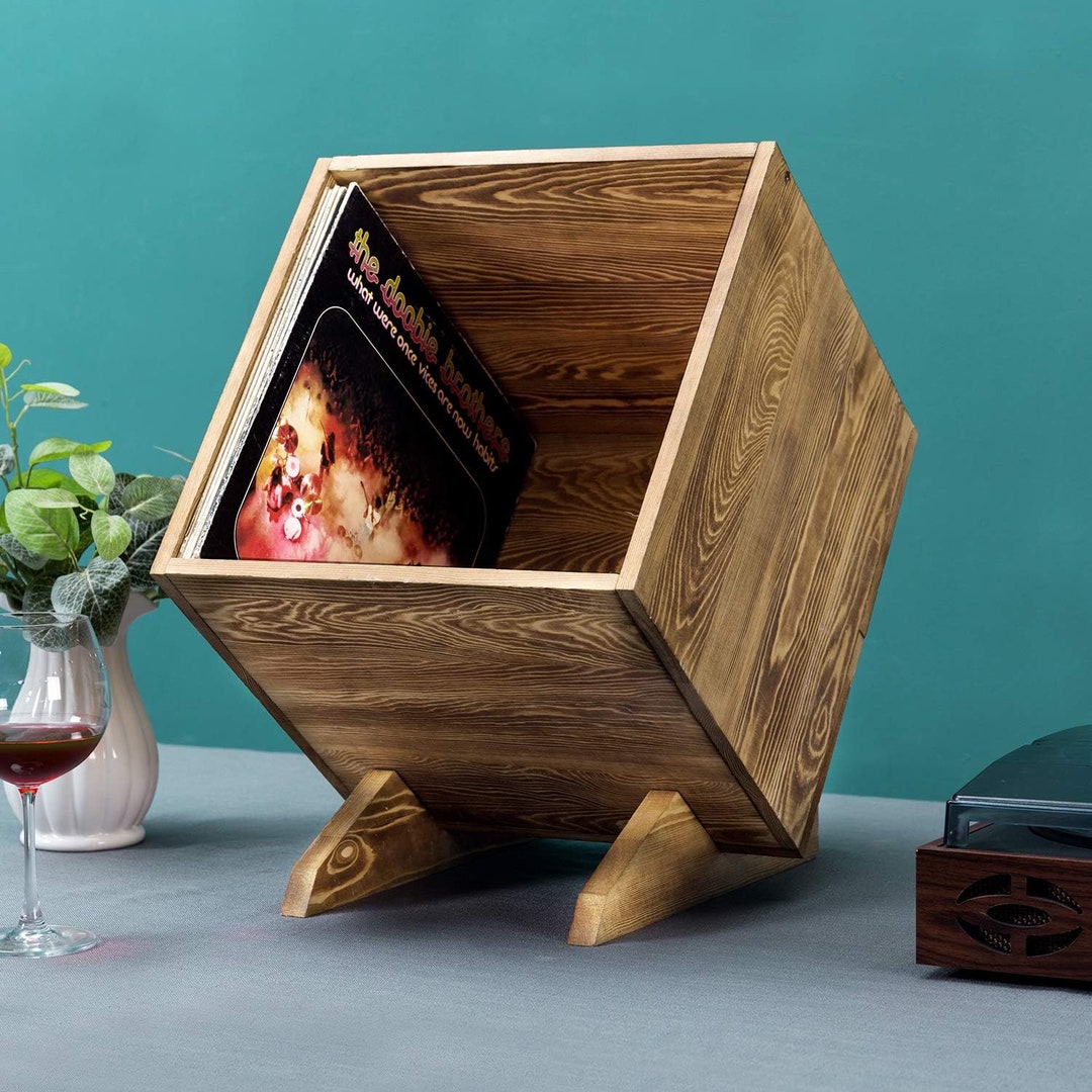 Solid Wood Record Album Holder Record Storage Vinyl Record - Etsy