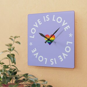 Pride Wall Clock,love is Love Wall Clock, Acrylic Wall Clock - Etsy