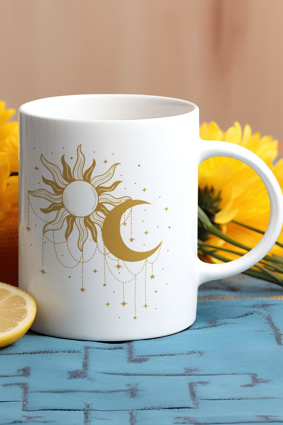 Moon Ceramic Coffee Cups, 11oz, 15oz, Moon Phases Mug, Witchy Mug ...