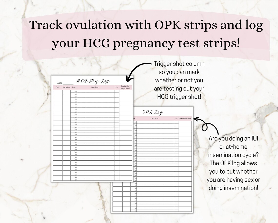 Printable IVF Planner, Infertility Treatment Planner, Fertility Planner ...