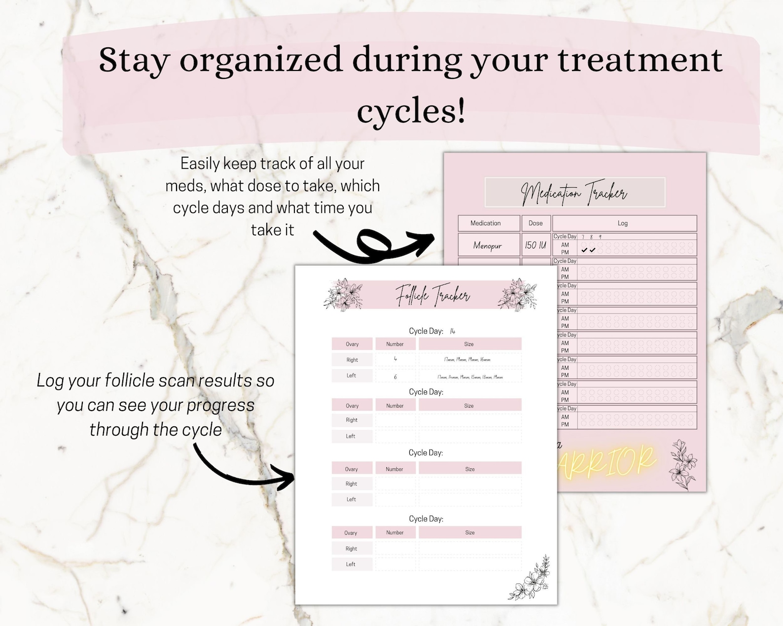 Printable IVF Planner, Infertility Treatment Planner, Fertility Planner ...