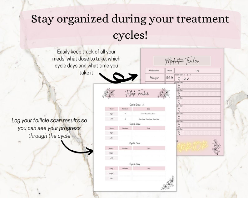 Printable IVF Planner, Infertility Treatment Planner, Fertility Planner ...