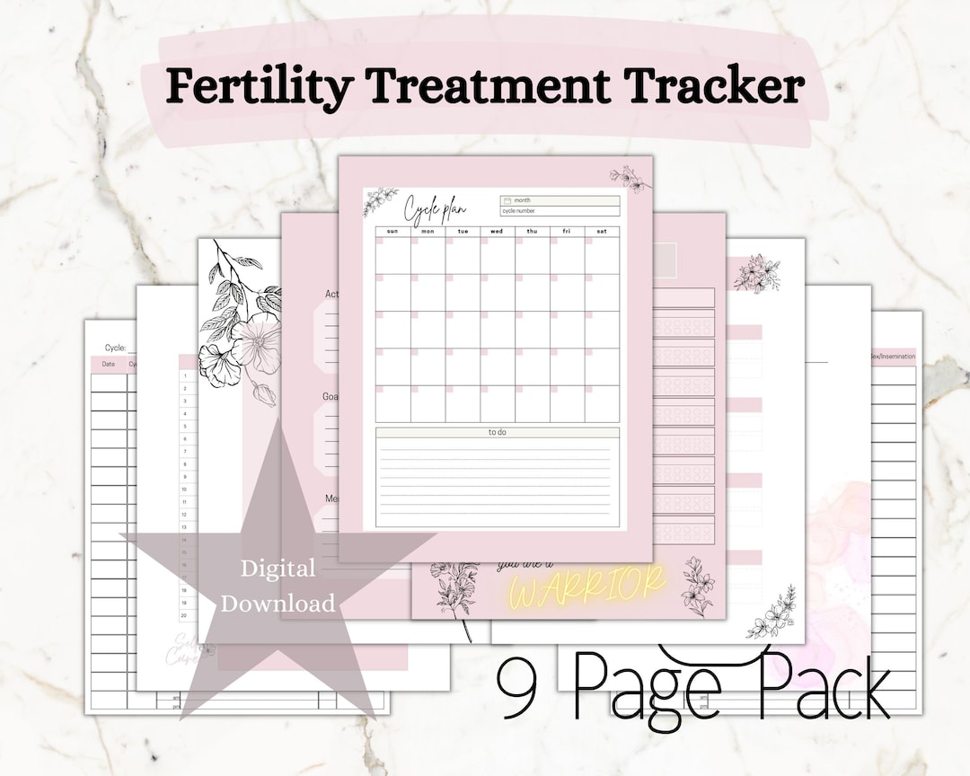 Printable IVF Planner, Infertility Treatment Planner, Fertility Planner ...