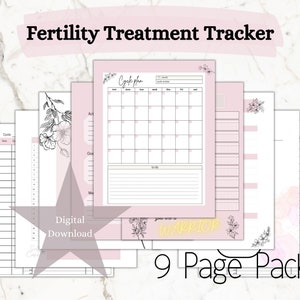 Printable IVF Planner, Infertility Treatment Planner, Fertility Planner ...