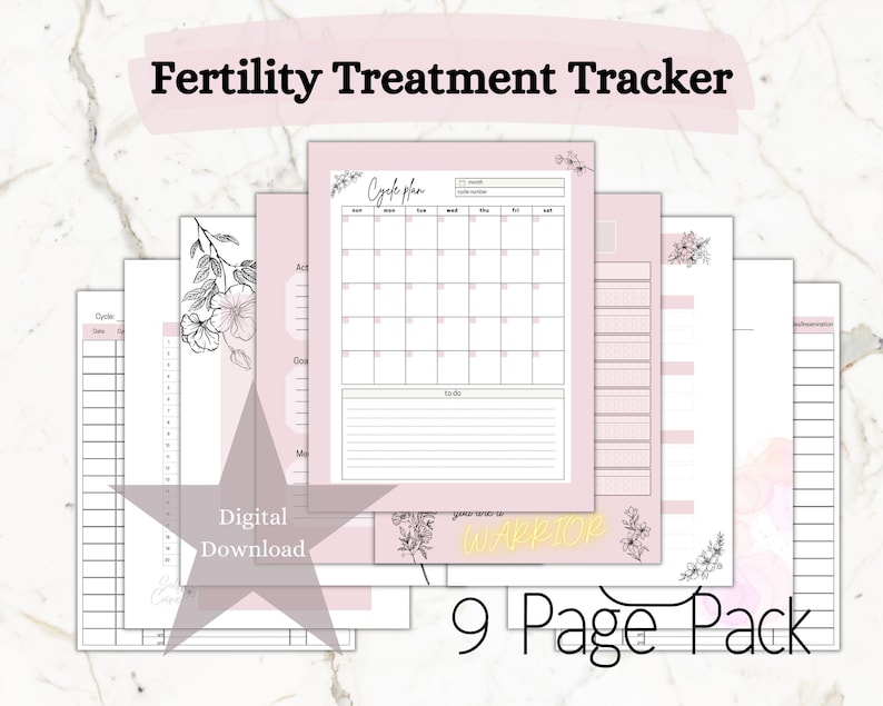 Printable IVF Planner, Infertility Treatment Planner, Fertility Planner ...