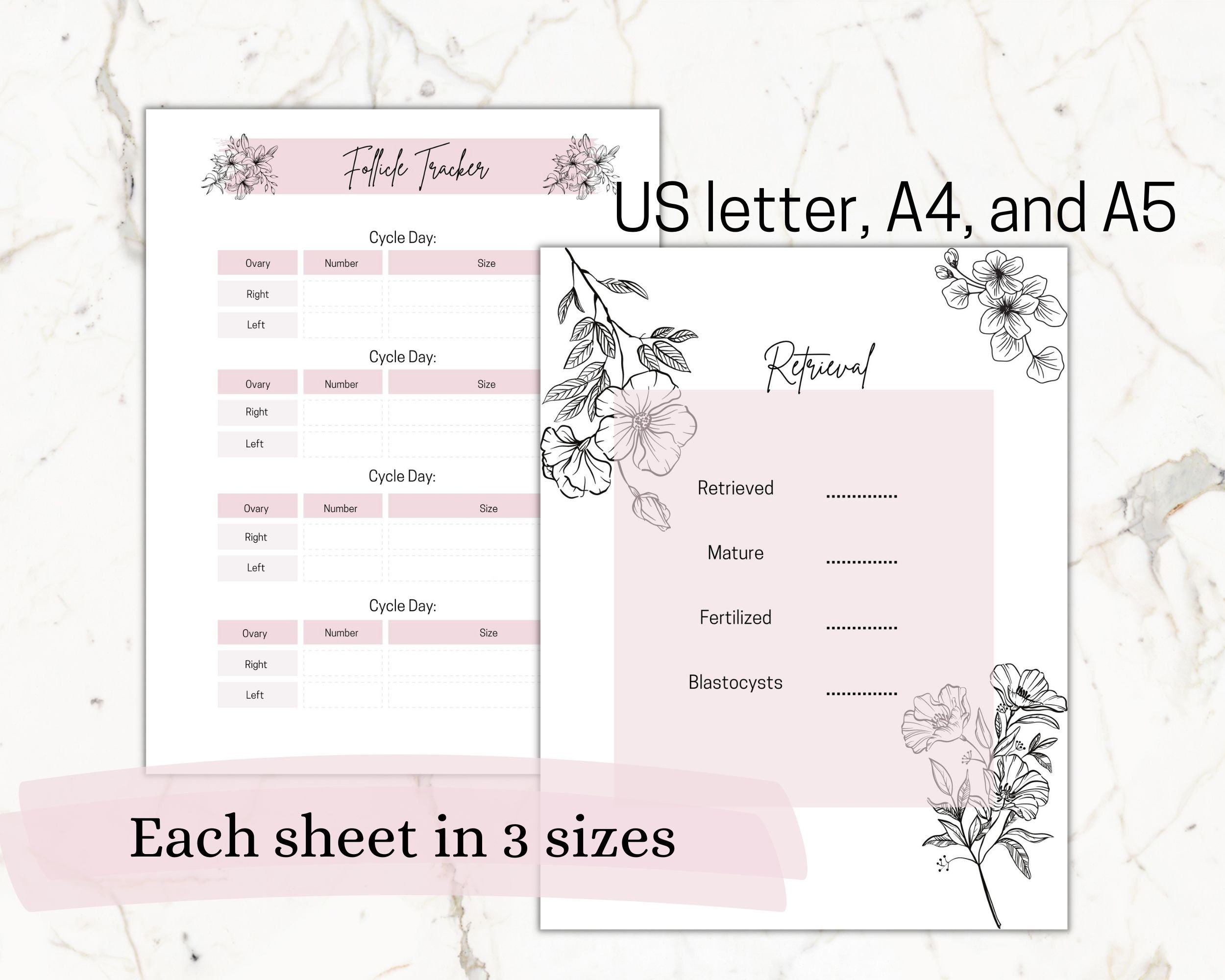 Printable IVF Planner, Infertility Treatment Planner, Fertility Planner ...