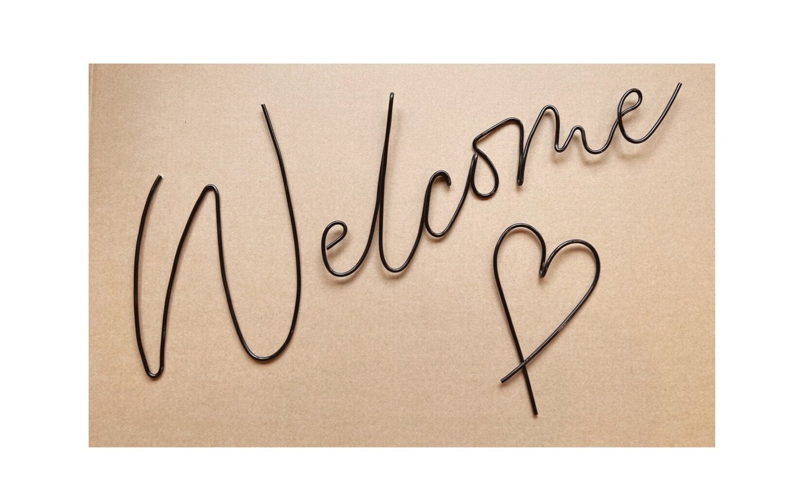 Welcome Wire Sign Custom Wire Words Personalised Wire Sign - Etsy
