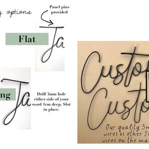 Family Wire Sign Custom Wire Words Personalised Wire Sign - Etsy