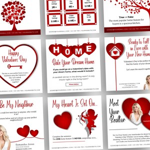 Valentines Day Real Estate Posts, Red and White Realtor Templates ...