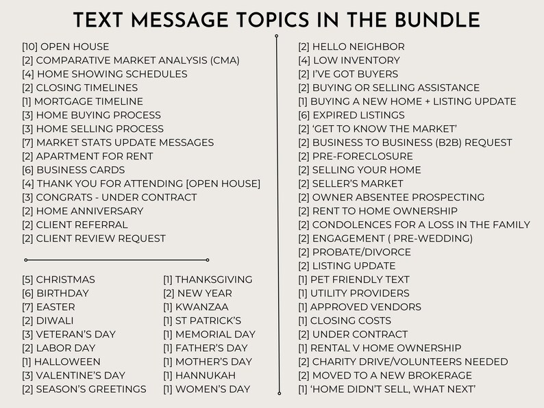 Real Estate Textable Bundle for Realtors and Real Estate Agents,real ...