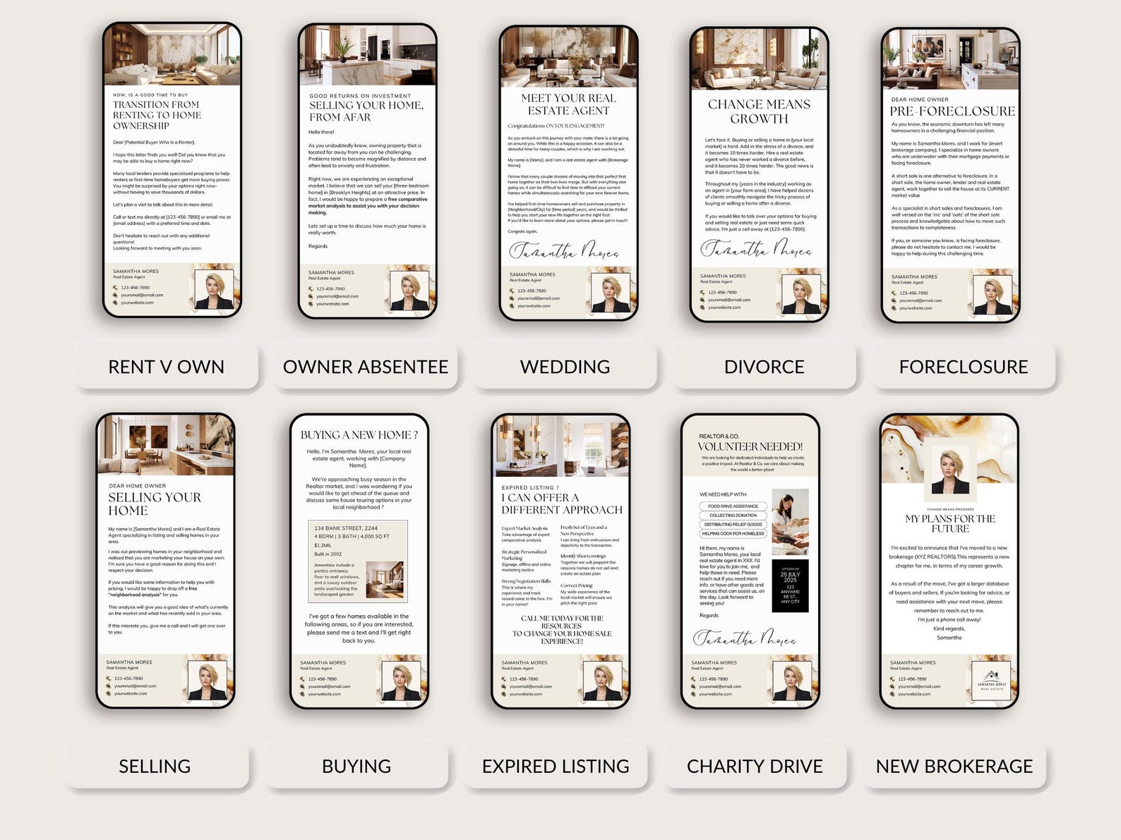 Real Estate Text Message Templates: Realtor Marketing Bundle (canva ...