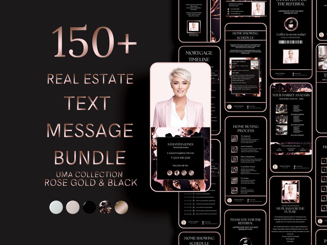 Real Estate Text Templates: 150+ Agent Text Cards (canva Editable) - Etsy