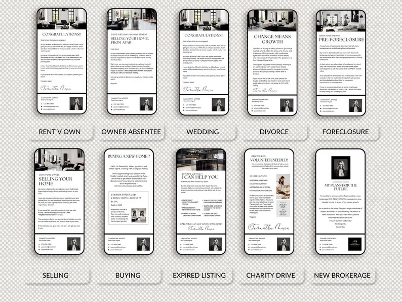 Real Estate Text Message Kit for Real Estate Agents, for CMA, Open House, Prospecting Letters ...