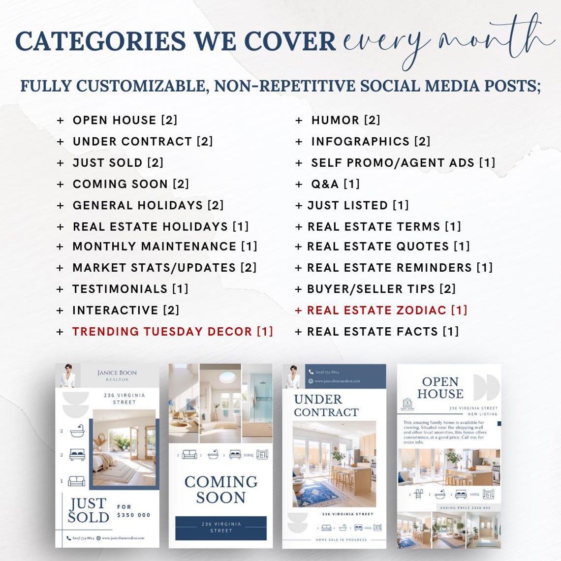 April Real Estate Social Media Canva Templates: Realtor Marketing - Etsy