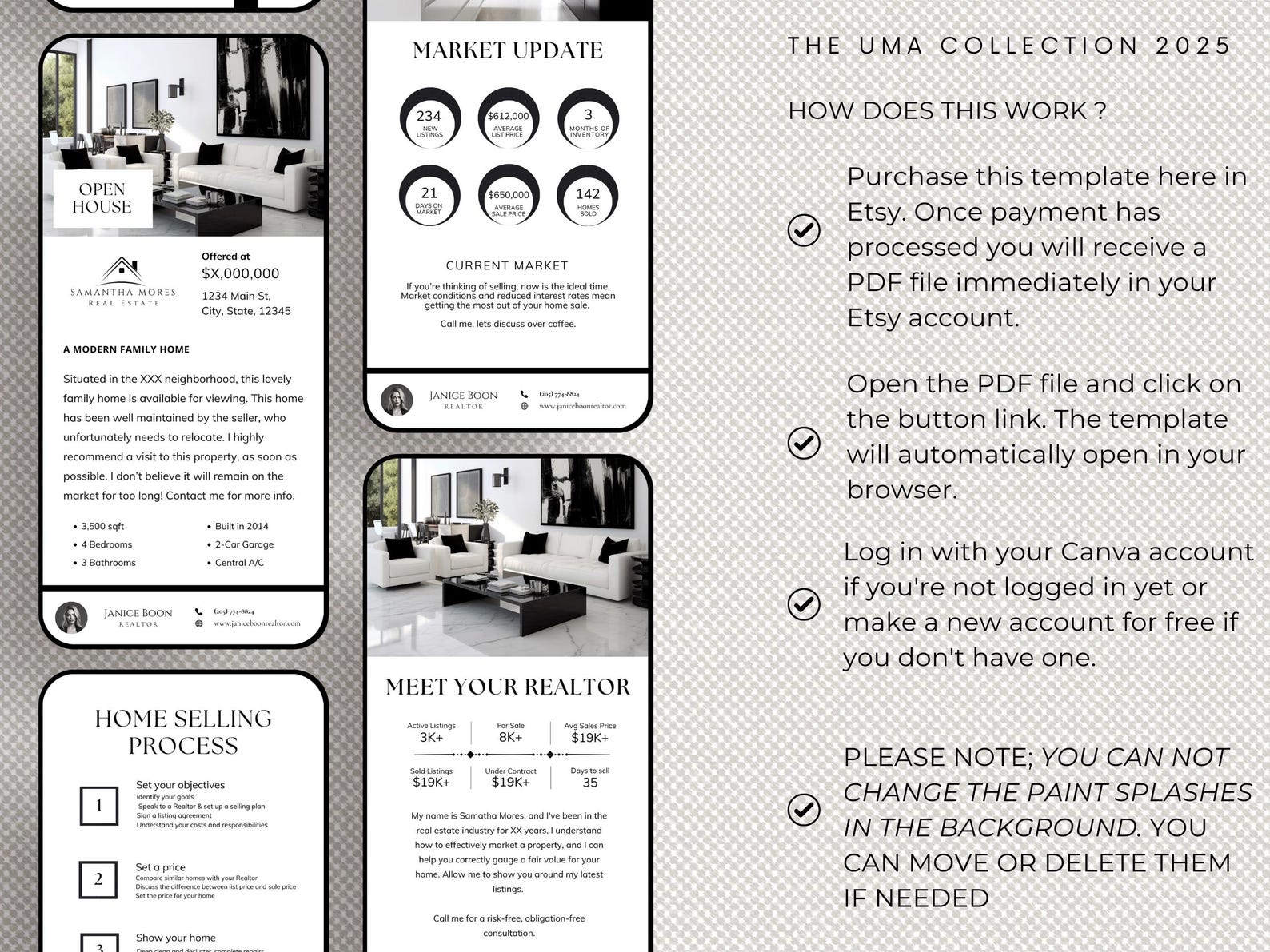 Real Estate Text Message Templates: 150+ Agent Marketing (canva) - Etsy