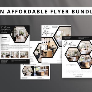 Real Estate Flyer Bundle: Hello Neighbor, Open House (canva Template ...