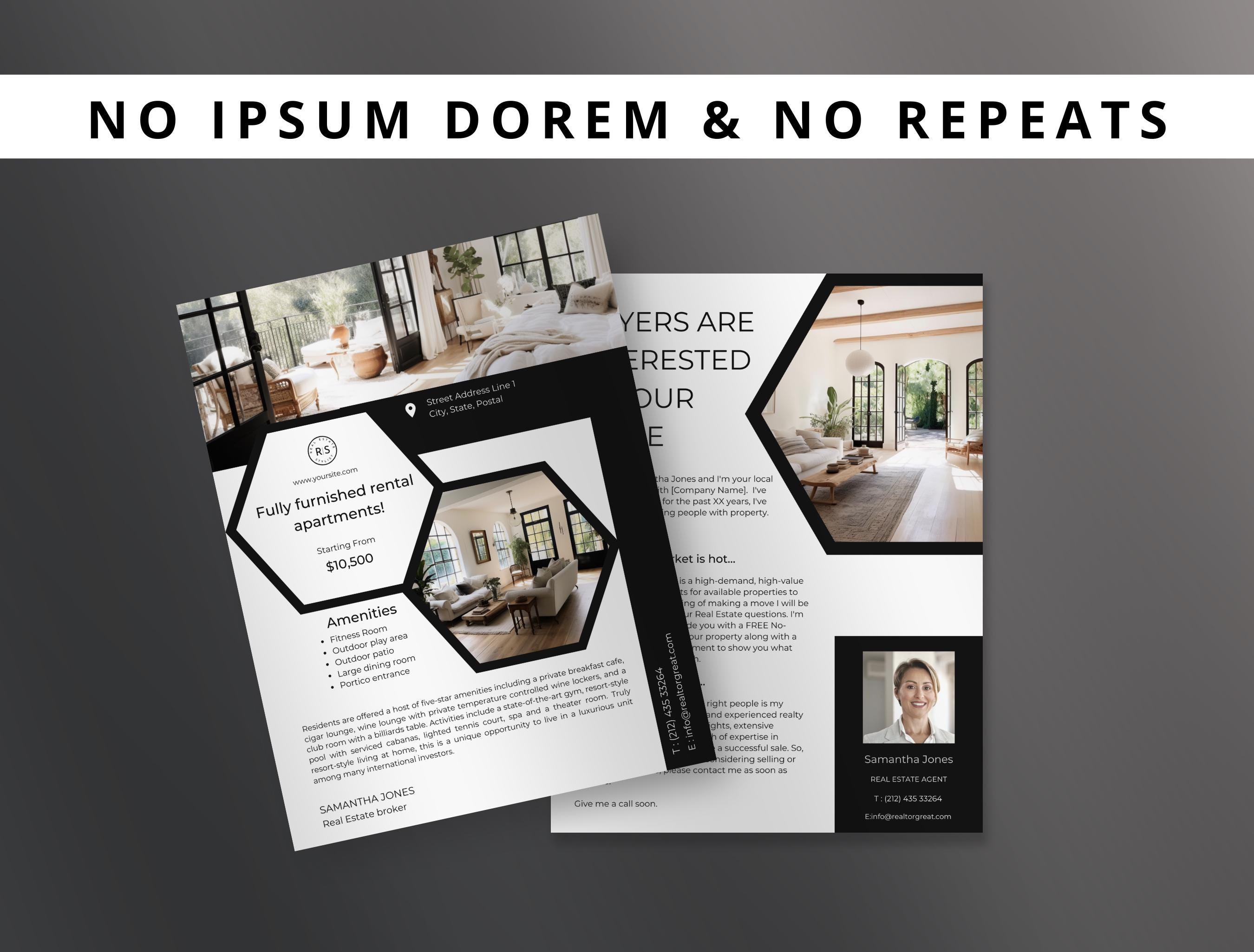 Real Estate Flyer Bundle: Hello Neighbor, Open House (canva Template ...