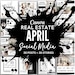 January Real Estate Social Media Marketing Template Bundle in Gold and ...