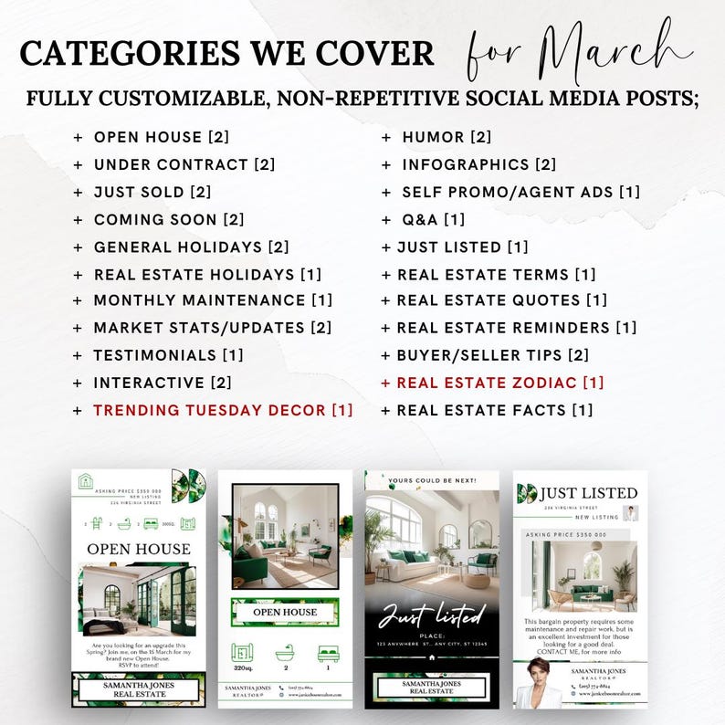 Spring Real Estate Social Media, Realtor Canva Spring Marketing ...