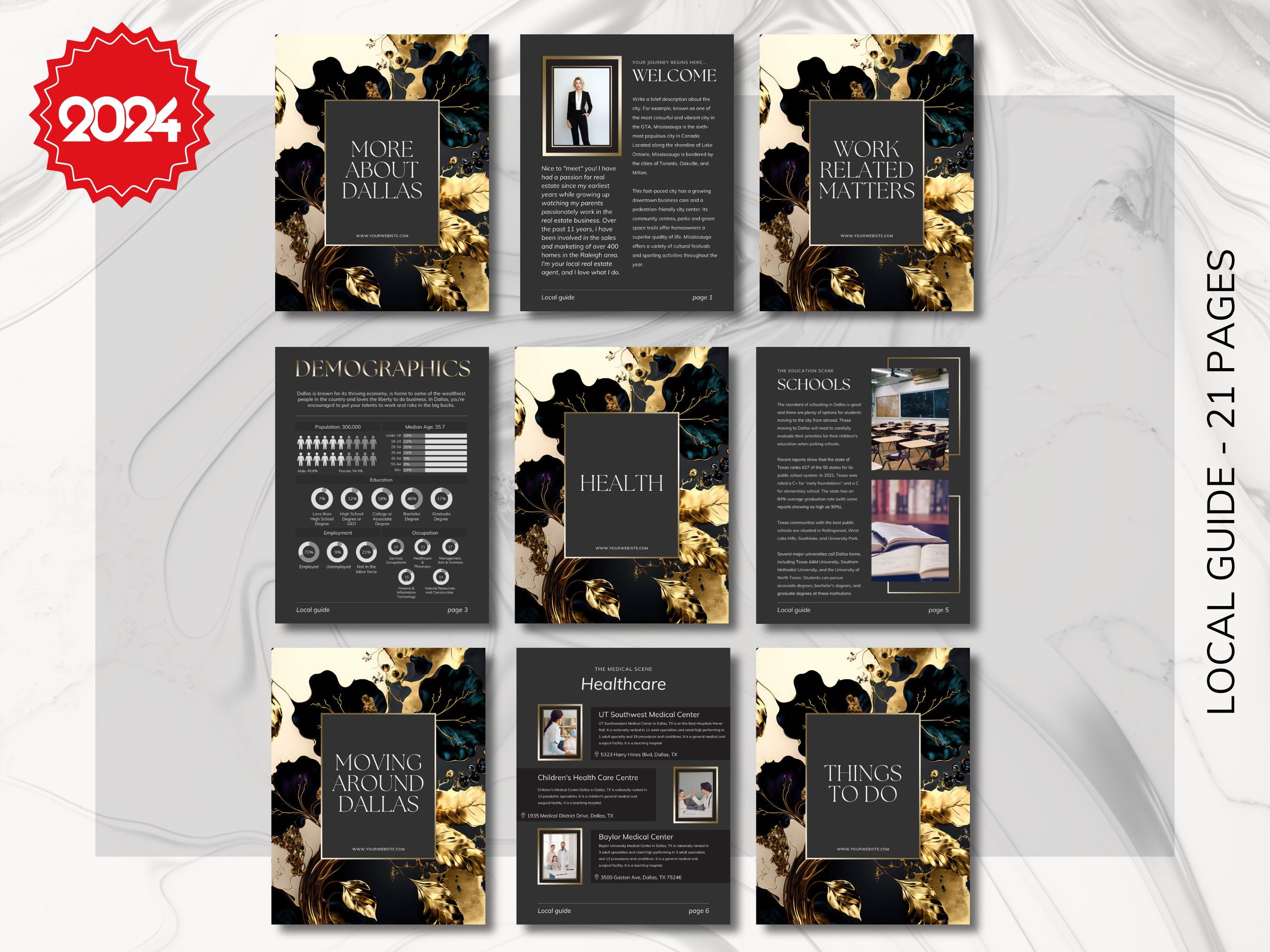 Real Estate Local Guide Template Bundle, Real Estate Marketing Kit ...