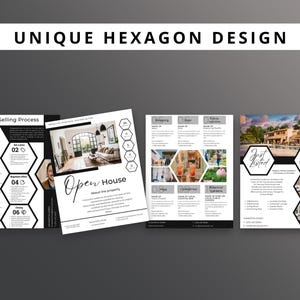 Real Estate Flyer Bundle: Hello Neighbor, Open House (canva Template ...