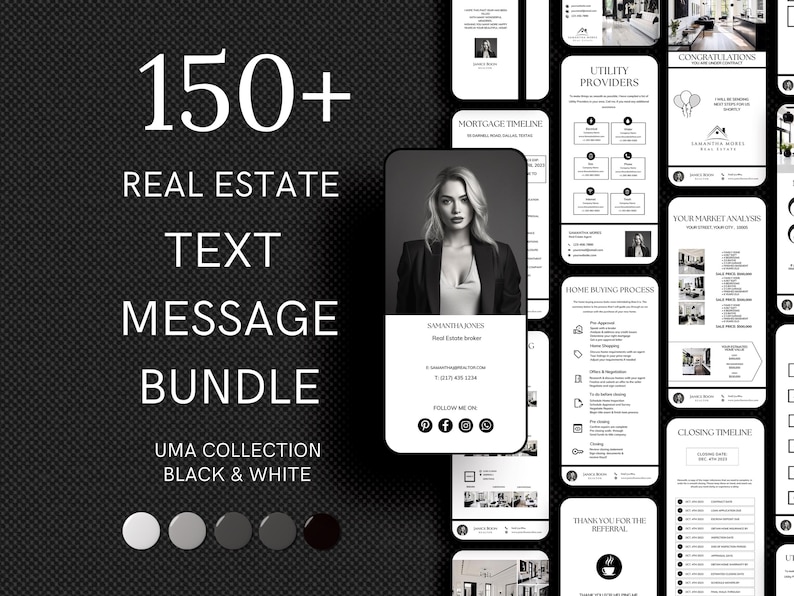 Real Estate Text Message Templates: 150+ Agent Marketing (canva) - Etsy