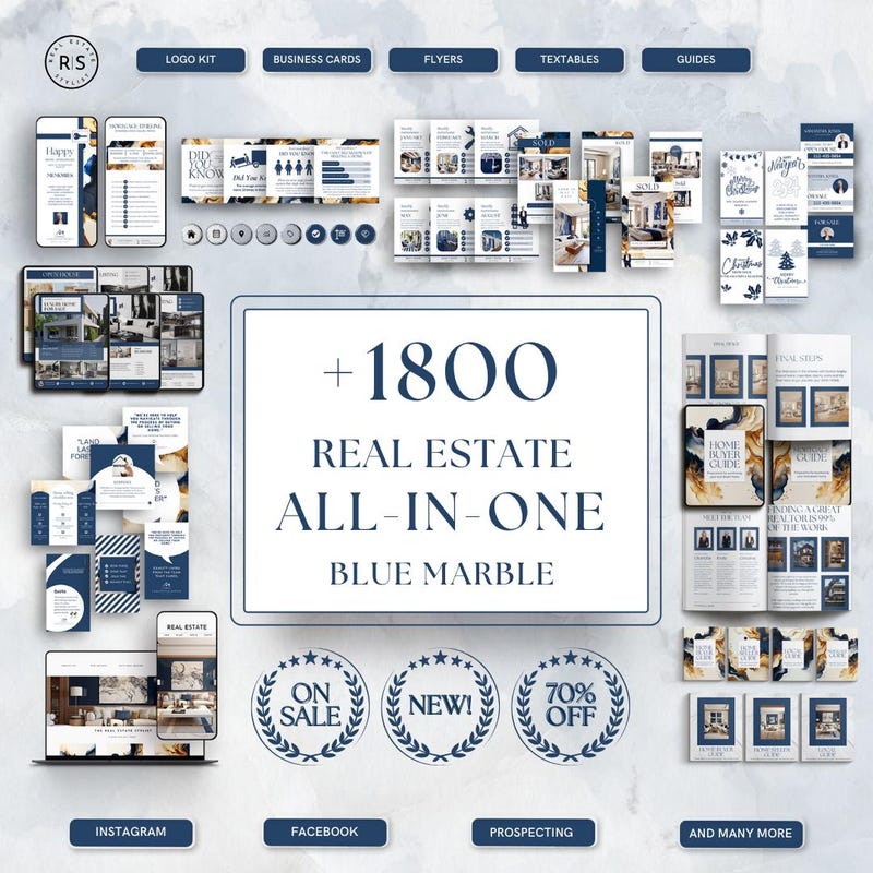 Real Estate Branding Navy - Etsy