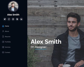 Modern Portfolio HTML Template Responsive Landing Page Bootstrap 5 ...