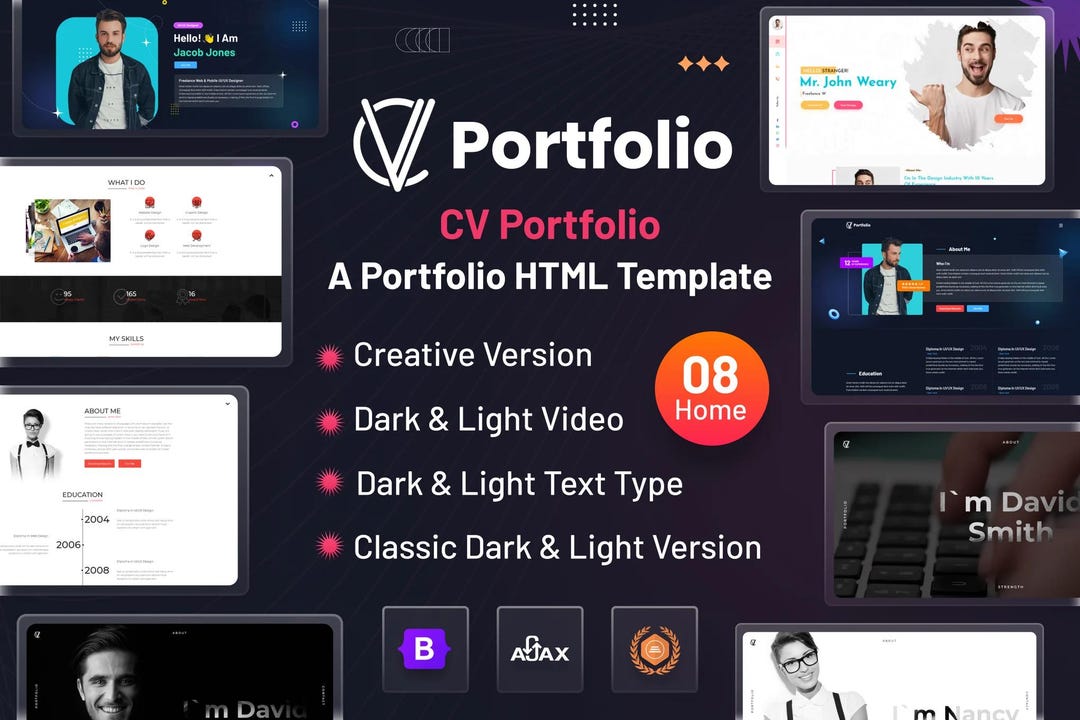 CV Portfolio - Portfolio HTML Template - Etsy