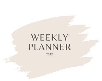 Printable Weekly Planner, Simple Planner, Instant Download, Notes and ...