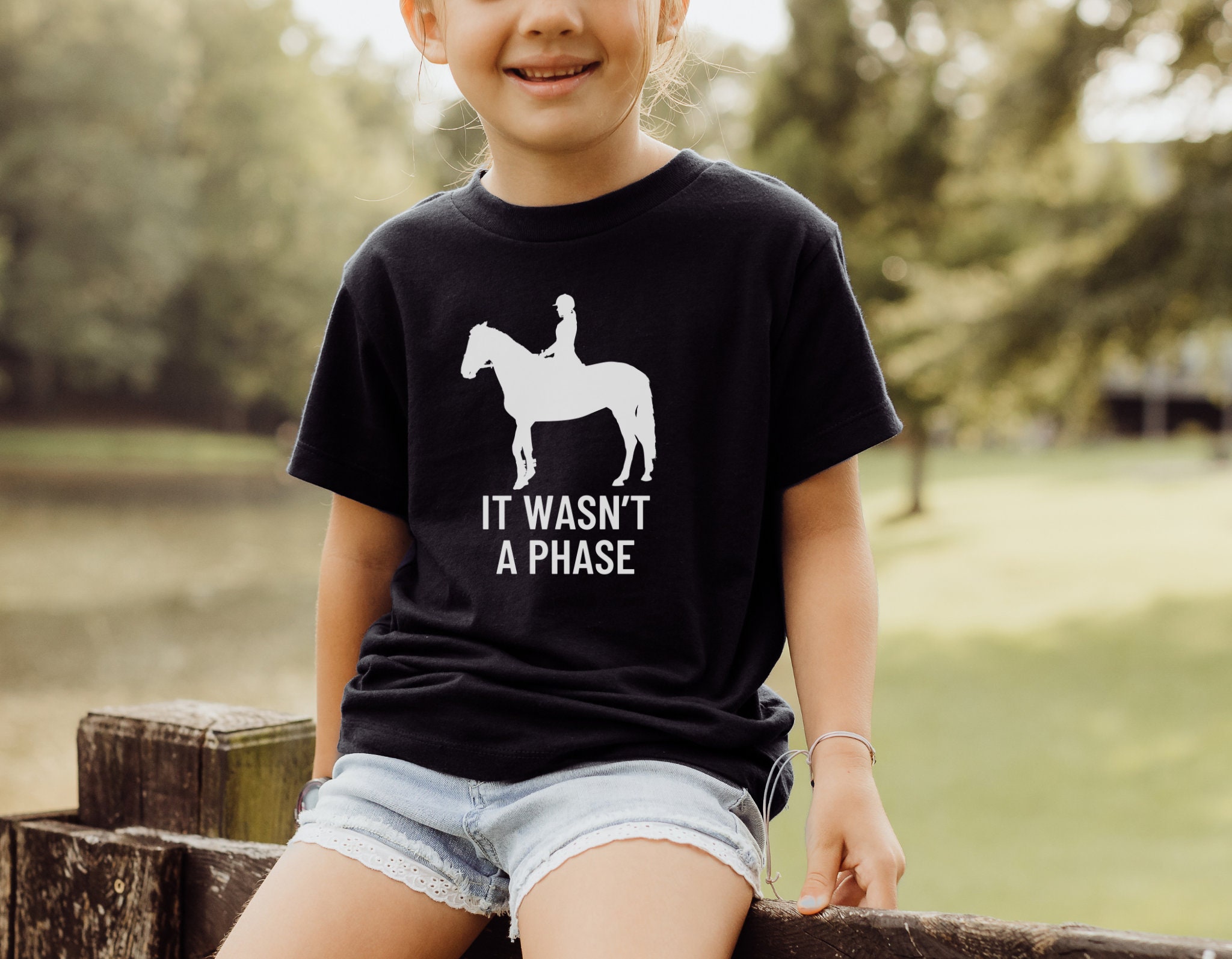 It Wasn't a Phase Kids Horseback Riding T-shirt for Horse Girl Gift for ...