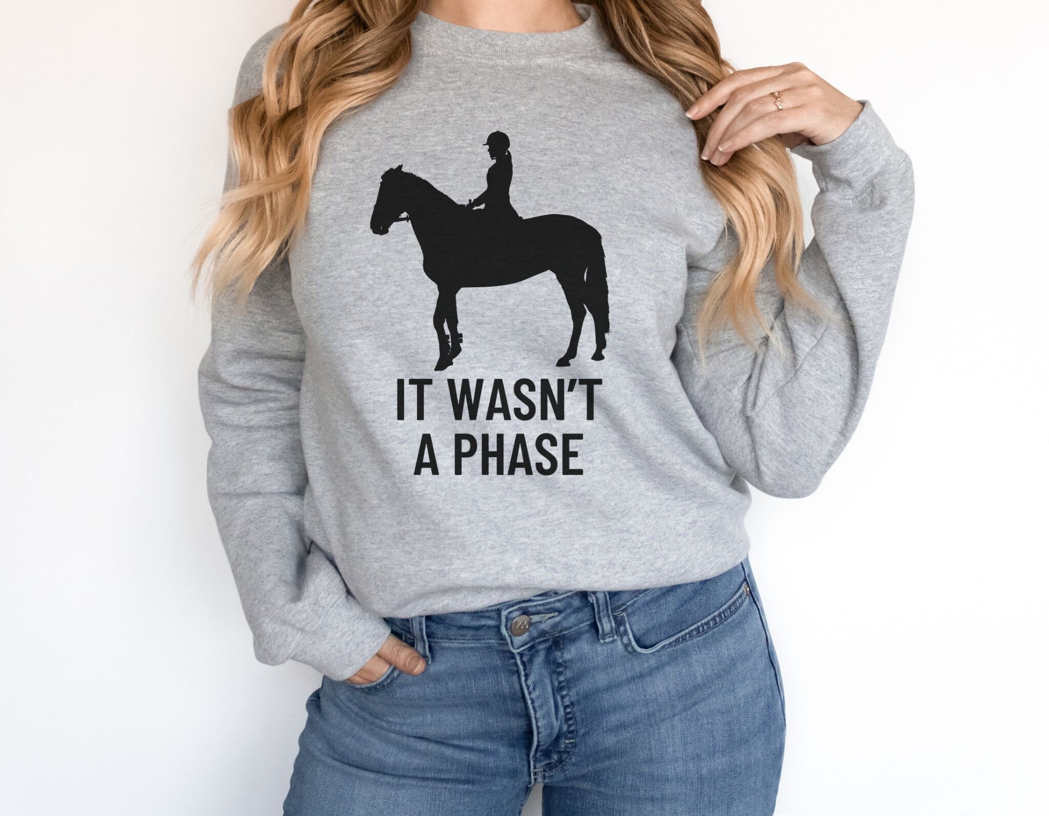Funny Horse Sweatshirt, Horse Rider Gift, Equestrian Gift, Horse Riding ...