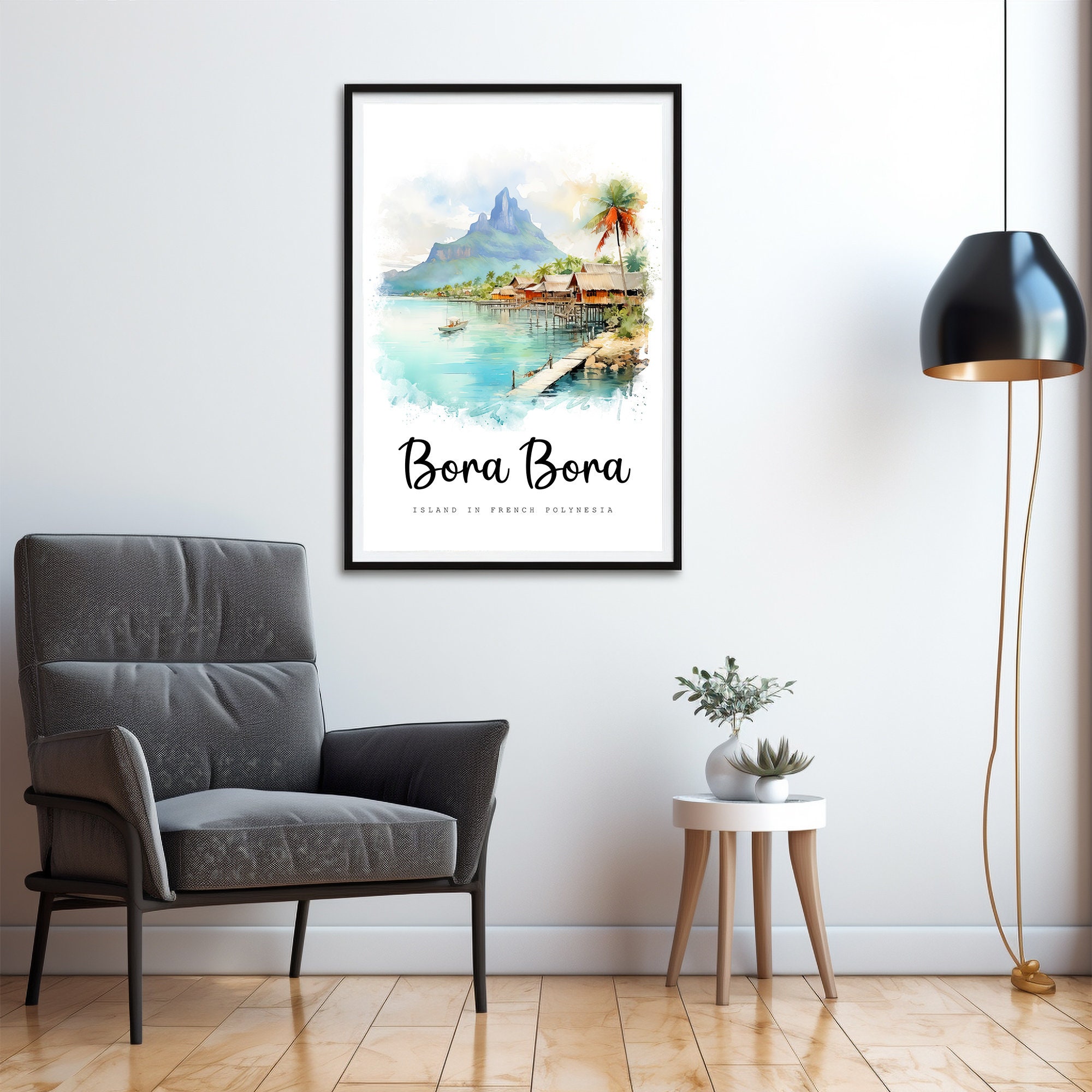 Bora Bora Travel Poster, Bora Bora Art Print, Wall Art Printable ...