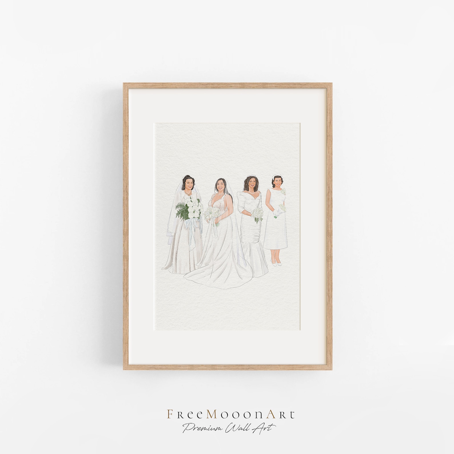 Custom Wedding Portrait: Mother of the Bride Gift From Daughter - Etsy