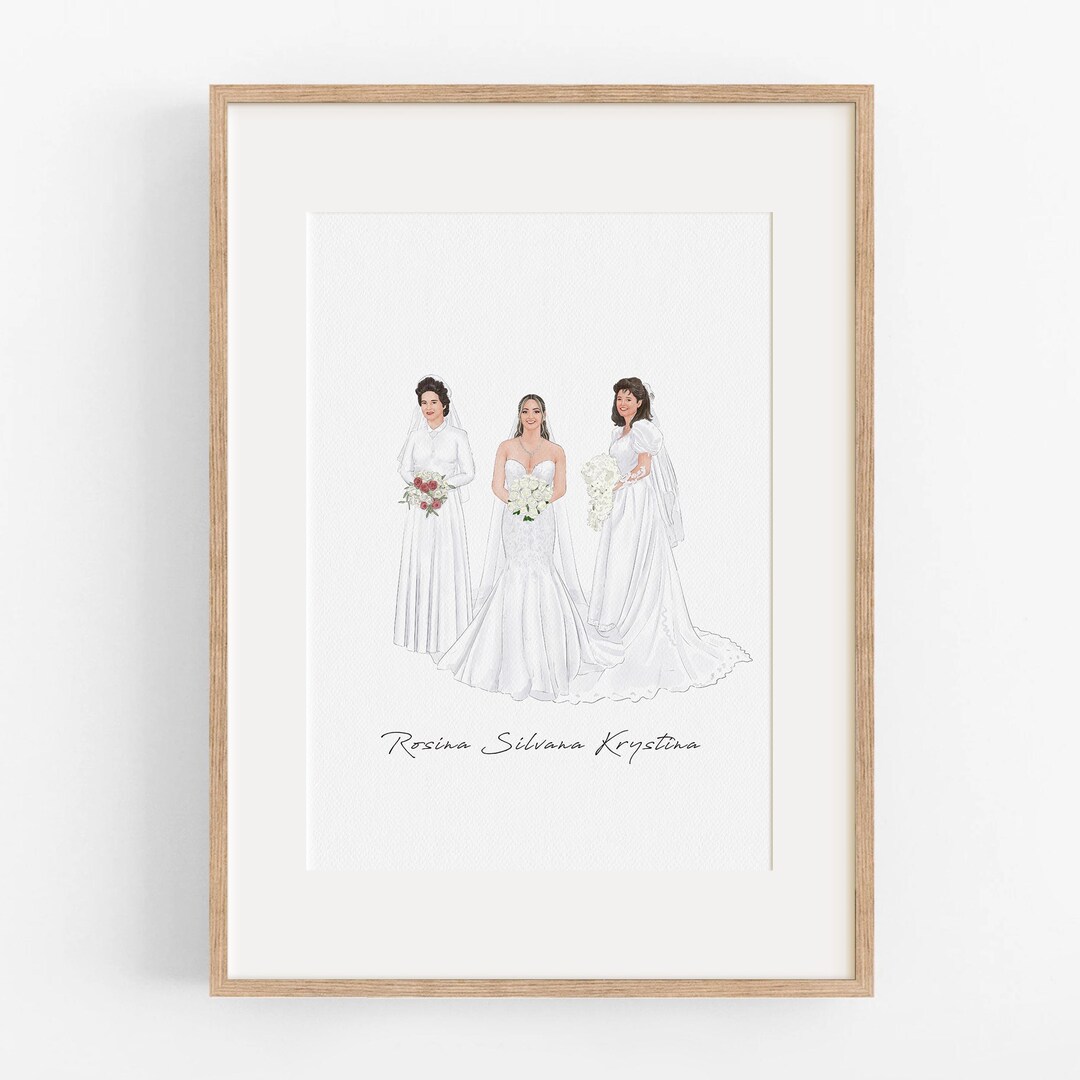 Custom Wedding Portrait: Mother of the Bride Gift From Daughter - Etsy
