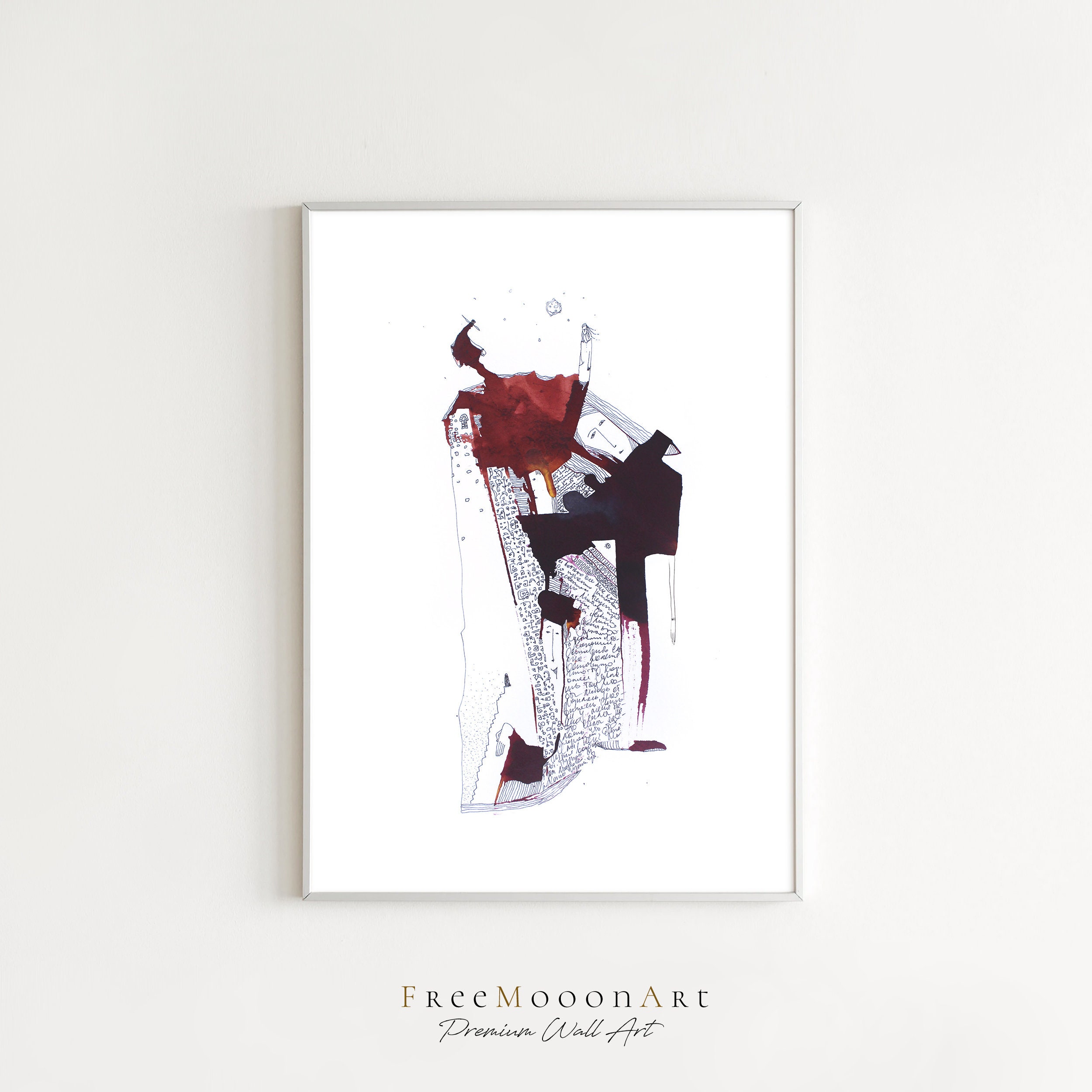 Sketch Art Print Printable Line Drawing Small Wall Art - Etsy