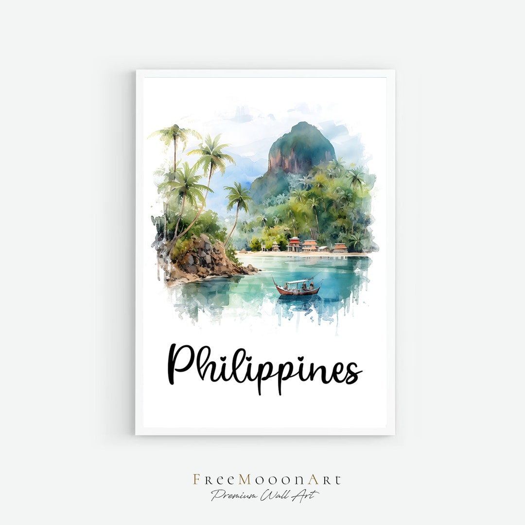 Philippines Travel Poster, Philippines Art Print, Philippines Wall Art ...
