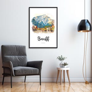 Banff Canada Travel Poster, Banff City Print, Wall Art Decor, Canada ...