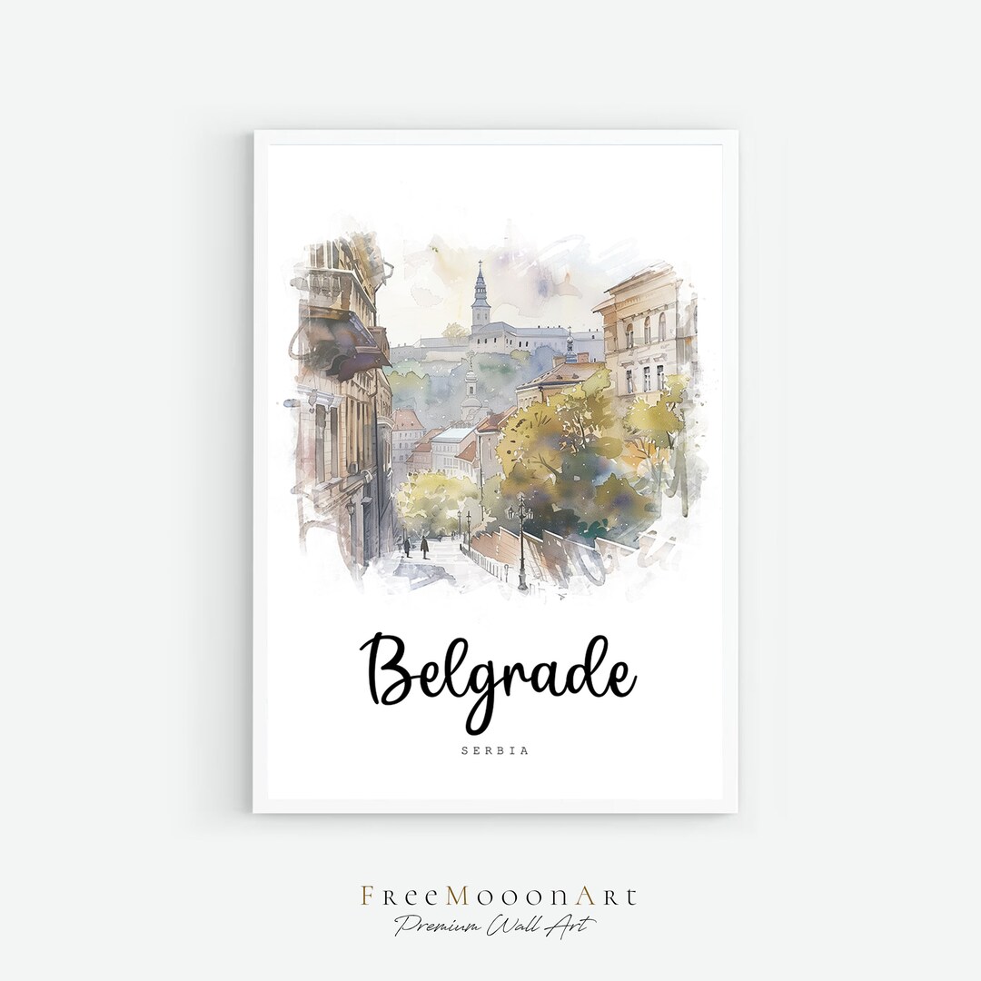 Belgrade Serbia Travel Poster, Belgrade City Print, Printable Wall Art ...