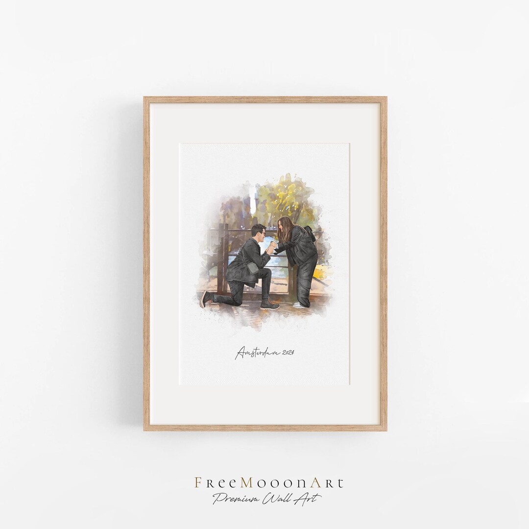 Custom Couples Portrait, Loved One Portrait, Watercolor Painting From ...
